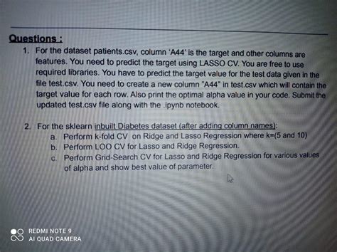 Solved Questions For The Dataset Patients Csv Column Chegg Com