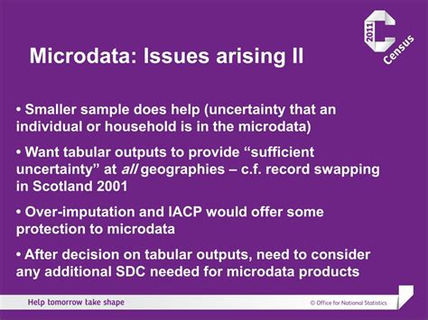 ppt statistical disclosure control sdc for 2011 census progress
