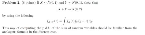 solved problem 2 8 ﻿points ﻿if x∼n 0 1 ﻿and y∼n 0 1