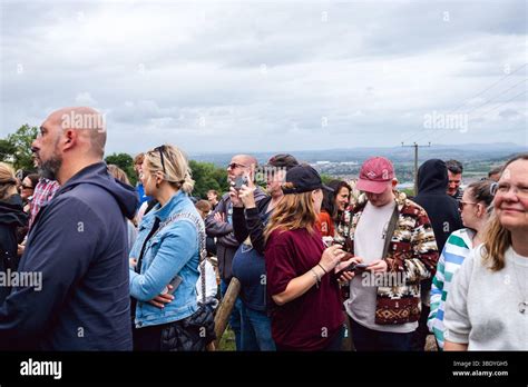 Annual Gloucestershire Cheese Rolling Race At Coopers Hill On 26 May