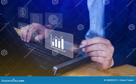 Big Data Analytics And Business Intelligence Bi Concept With Chart And Graph Icons On Digital