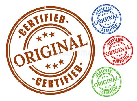 Genuine Product Approved Seals Certified Authenticity Label Vectors