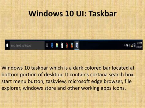 Windows 10 Main User Interface Ui Pptx Windows 10 Main User Interface Ui Pptx