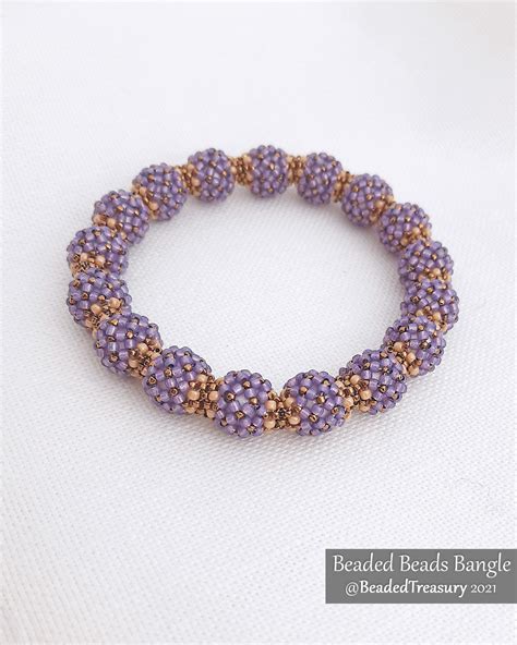Beading Tutorial Beaded Beads Bangle Beaded Treasury