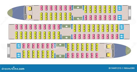 Passenger High Speed Train Seat Map Stock Illustration Illustration