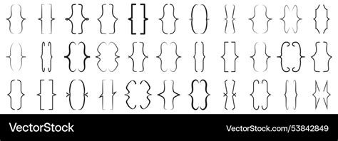 Black Quote Brackets Collection For Text Vintage Vector Image