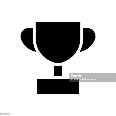 트로피 아이콘 수상 모바일 개념 및 웹 디자인을위한 선형 스타일 기호 컵 기호 그림 편집 가능한 간단한 디자인 디자인 템플릿 벡터 Championship에 대한 스톡 벡터