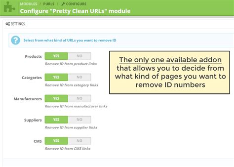 prestashop seo friendly pretty clean urls remove ids and boost seo