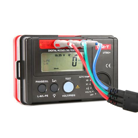 China UT Digital RCD ELCB Tester Leakage Switch Tester AUTO RAMP Test Voltage And