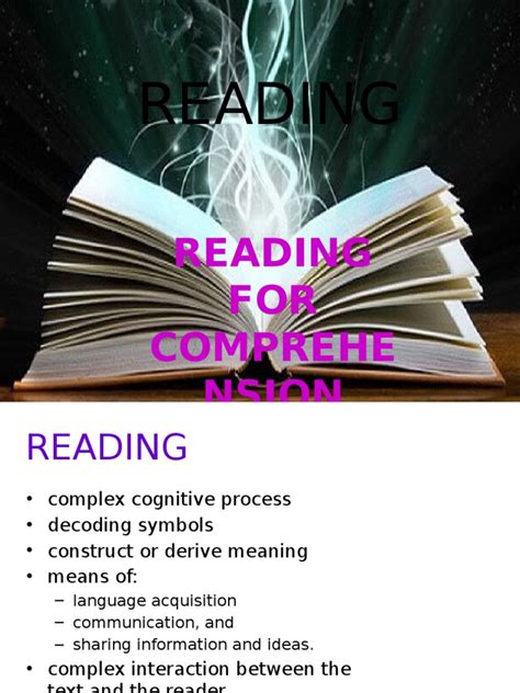 Reading For Comprehension Download Free Pdf Reading Process