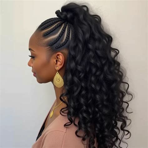 10 Stunning Goddess Braids With Curls Hairstyle Ideas Ywigs
