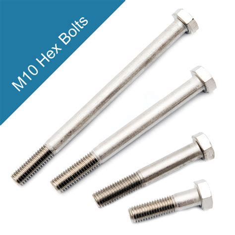 M10 Hex Bolts Din 931 Stainless 10mm Bolts Quantity Discounts