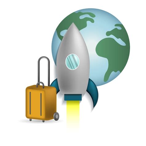 미래 기술 컬렉션에서 우주 관광 아이콘 3d 그림 웹 디자인 템플릿 Infographics 등을 위한 Creative Space Tourism 3d 아이콘 프리미엄 벡터