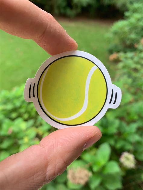 Tennis Ball Sticker Waterproof Vinyl Decal Etsy