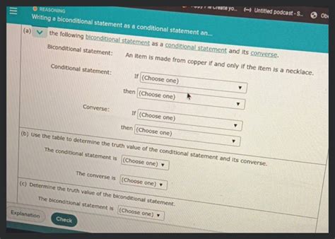 Writing A Biconditional Statement As A Conditional Statement Ana V
