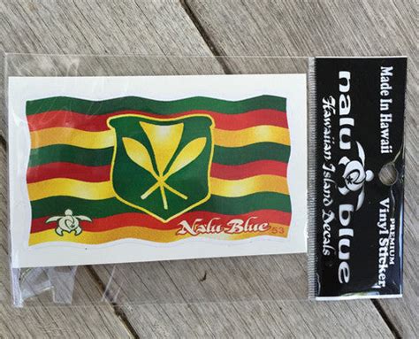 Rasta Hawaiian Flag Decal Nalu Blue Hawaiian Decals