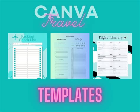 editable canva travel planner templates explore with ease etsy
