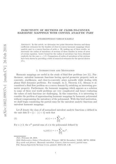 (PDF) Injectivity of sections of close-to-convex harmonic mappings with convex analytic part