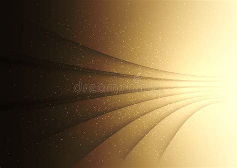 Warping Curved Shadows With Golden Dots Stock Vector Illustration Of