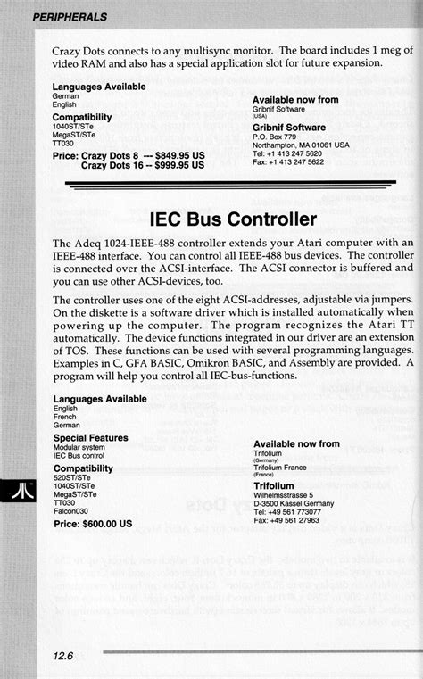 Atari St Iec Bus Controller Scans Dump Download Screenshots Ads