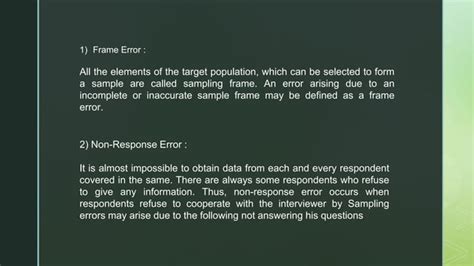 Sampling Errors Pptx Technology And Computing