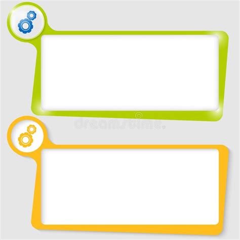 Set Of Two Text Boxes For Text Stock Vector Illustration Of Design Green
