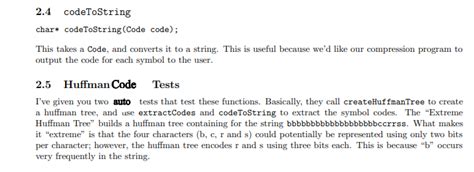 Solved Creating Huffman Tree In C You Only Have To Fill In Chegg