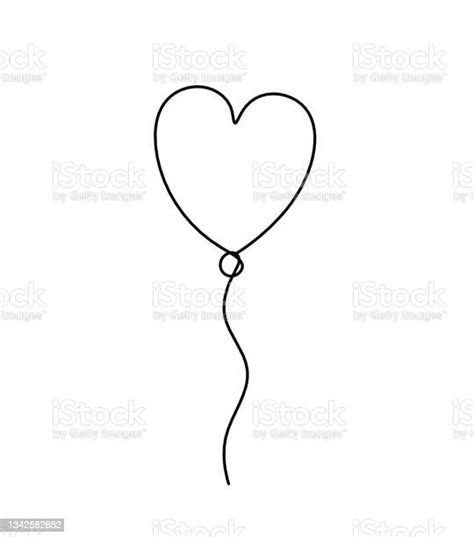 흰색 배경에 줄 그리기로 추상 공기 풍선 기념일에 대한 스톡 벡터 아트 및 기타 이미지 기념일 낙서 드로잉 바람 Istock