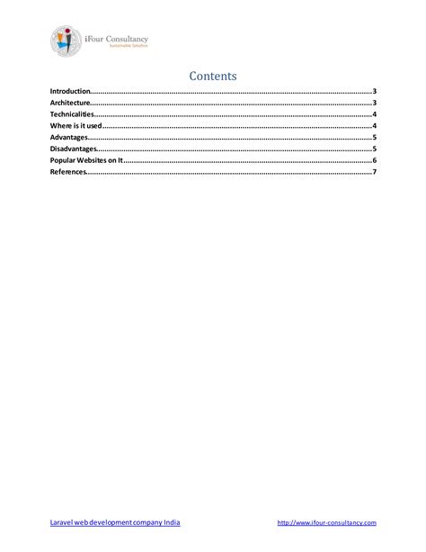 Laravel Framework An Overview And Usability For Web Development Docx