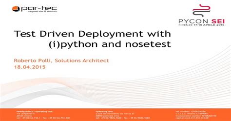 pdf test drive deployment with python and nosetest pdfslide
