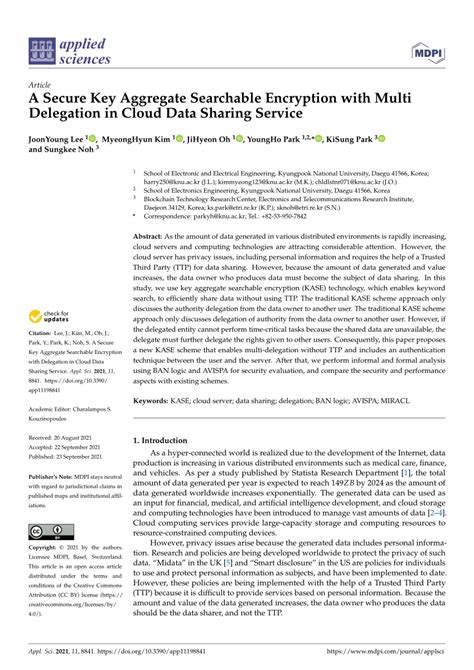 Pdf A Secure Key Aggregate Searchable Encryption With Multi