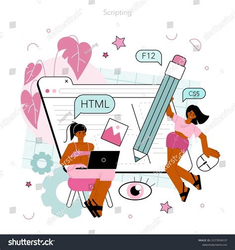 frontend development concept website interface design stock vector