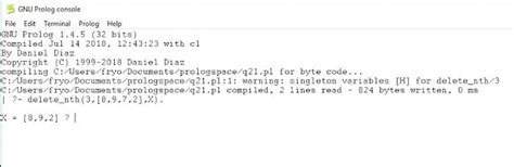 cskecode write a prolog program to implement delete nth n l r that