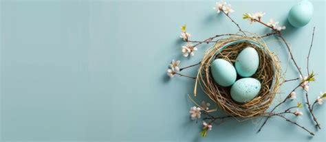 Premium Photo Robin Eggs On A Background Frame With Space For Text Isolated For An Easter Theme