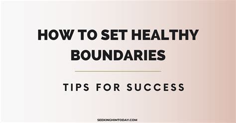 How To Set Healthy Boundaries Tips For Success