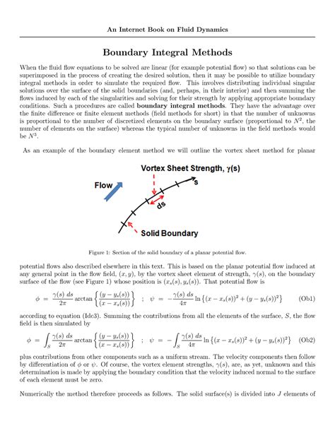 Boundaryintegralmethods An Internet Book On Fluid Dynamics Boundary