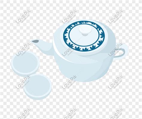 도자기 손으로 그린 차 세트 그림 Png 일러스트 무료 다운로드 Lovepik