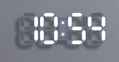 Css极简风格3d悬浮led数字时钟