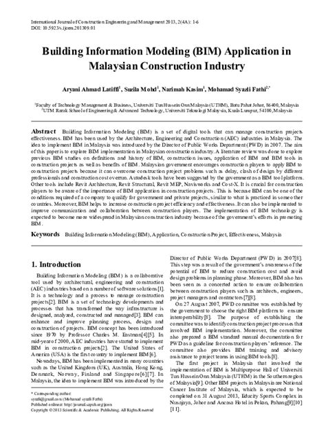 Bim Implementation In Malaysia Amelia Henderson
