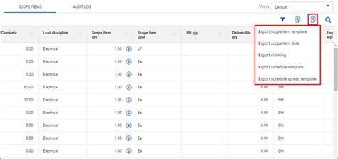 Import New Scope Items