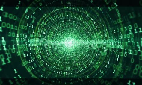Abstract Green Digital Tunnel of Binary Code Data Stream Stock Video - Video of website, swirl ...