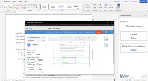 Digital Signing For Microsoft Word Secured Signing