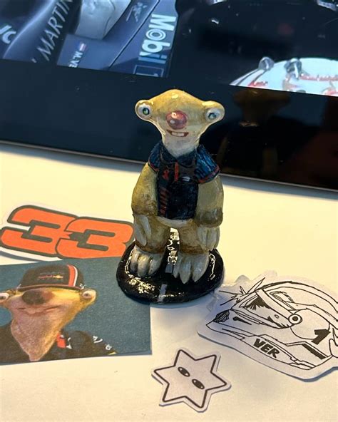 Hoshi On Instagram Max Verstappen As Sid From Ice Age Desk Pal 🏎️🧊 In 2025 Sloth Art F1