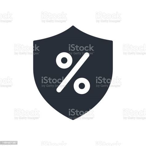 회색 대출 비율 아이콘은 흰색 배경에 분리되어 있습니다 보호 방패 표시입니다 신용 비율 기호입니다 벡터 스톡 일러스트레이션 고급에 대한 스톡 벡터 아트 및 기타 이미지