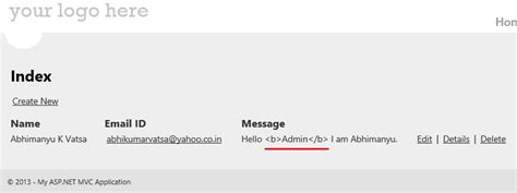Avoiding Cross Site Scripting Xss Attacks With Antixss In Mvc 4