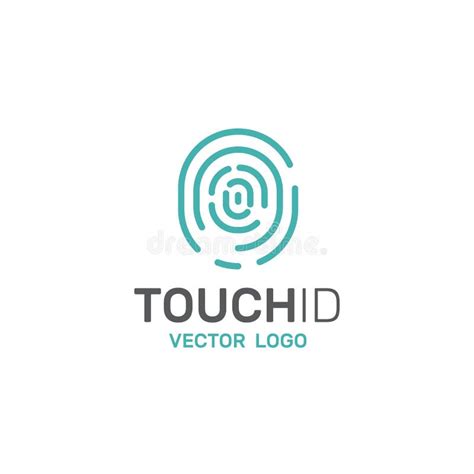 Touch Id Fingerprint Scanning Secure Access Stock Vector