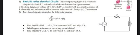Solved B Basic RL Series Electrical Circuit The Chegg Com