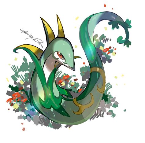 Serperior Pokemon Drawn By Milkma2 Danbooru