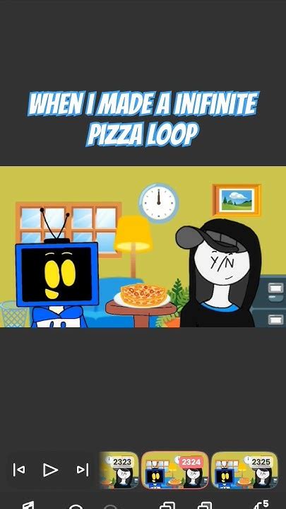 when i made a inifinite pizza loop shorts edit flipaclip animation