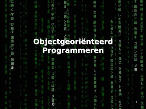 Ppt Objectgeoriënteerd Programmeren Powerpoint Presentation Free Download Id5993286